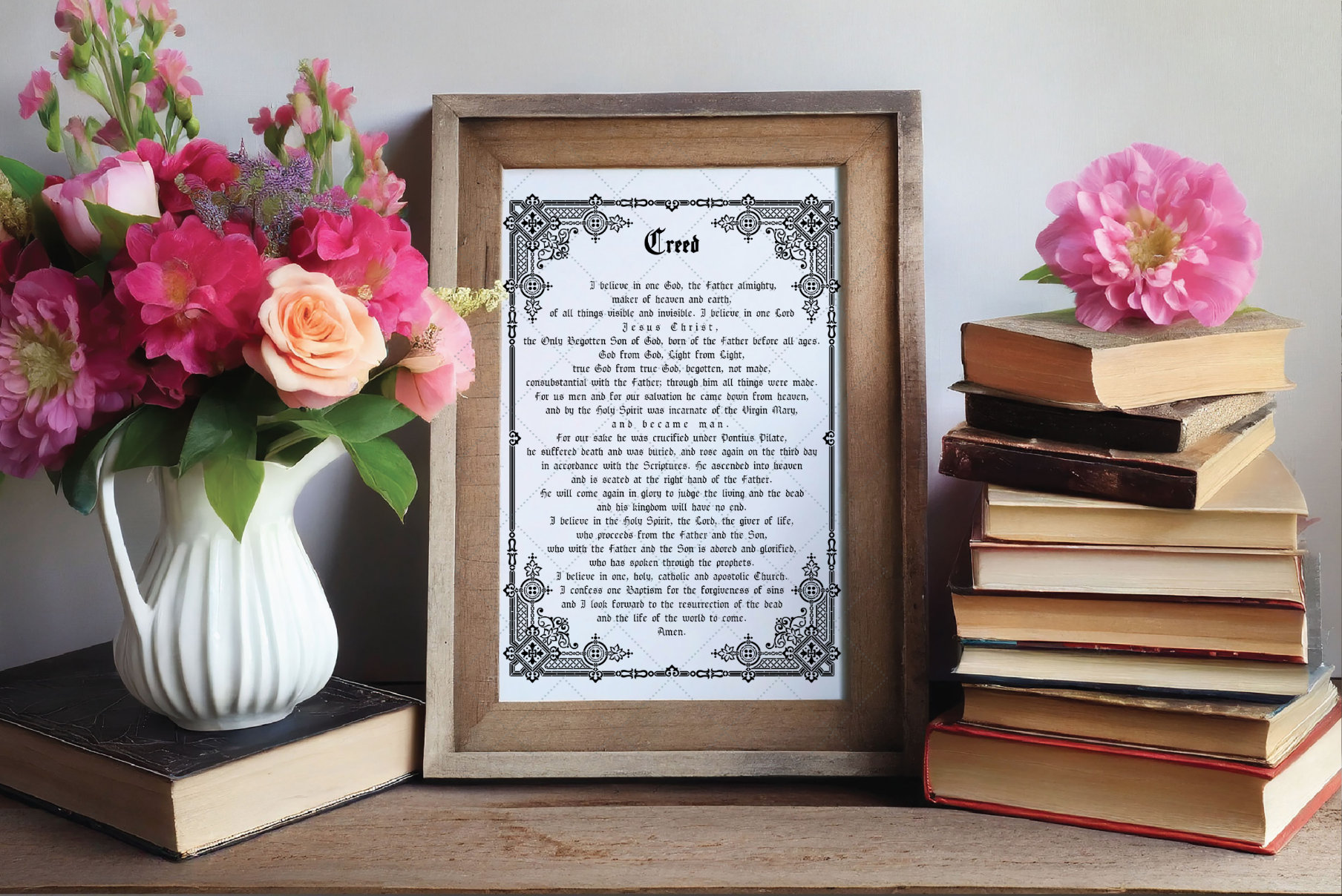 Creed Printable Prayer | Nicene Creed Wall Art | Instant Download Pdf ...