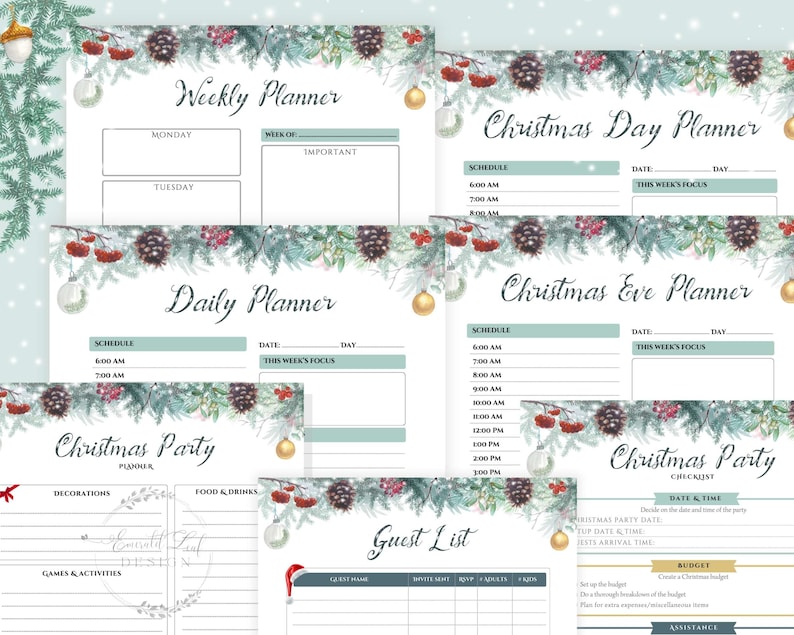 Printable Christmas Planner | Holiday Organizer | Christmas Binder ...