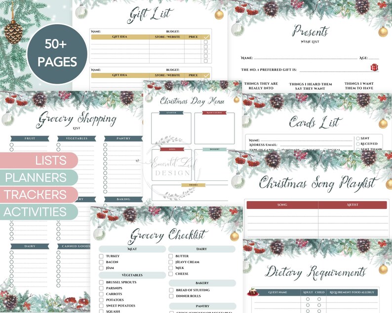Printable Christmas Planner | Holiday Organizer | Christmas Binder ...