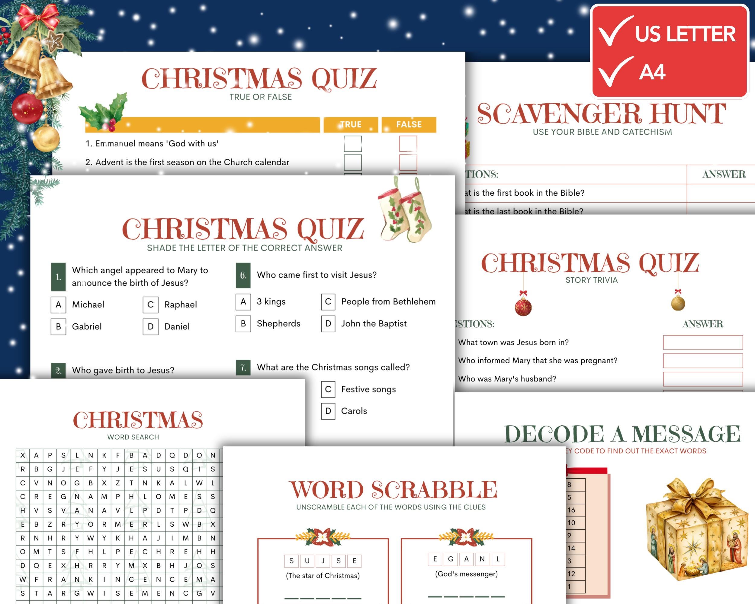 Catholic Advent & Christmas Activity Bundle: Kids Coloring Pages ...