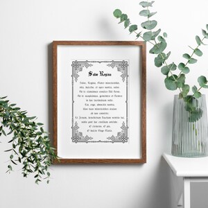 Salve Regina Catholic Printable Prayer | Hail Holy Queen in Latin ...