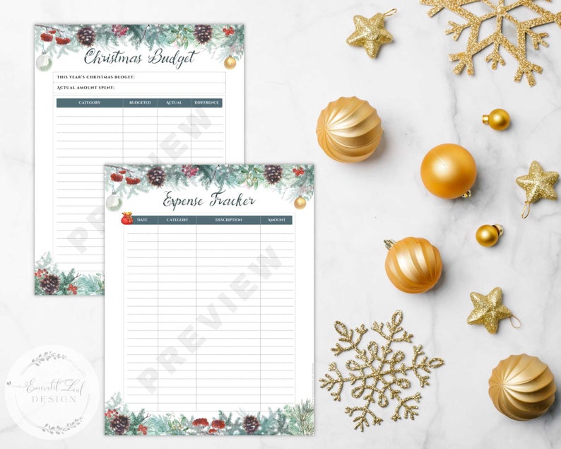 Christmas Budget Planner Printable Template | Christmas Expense Tracker ...