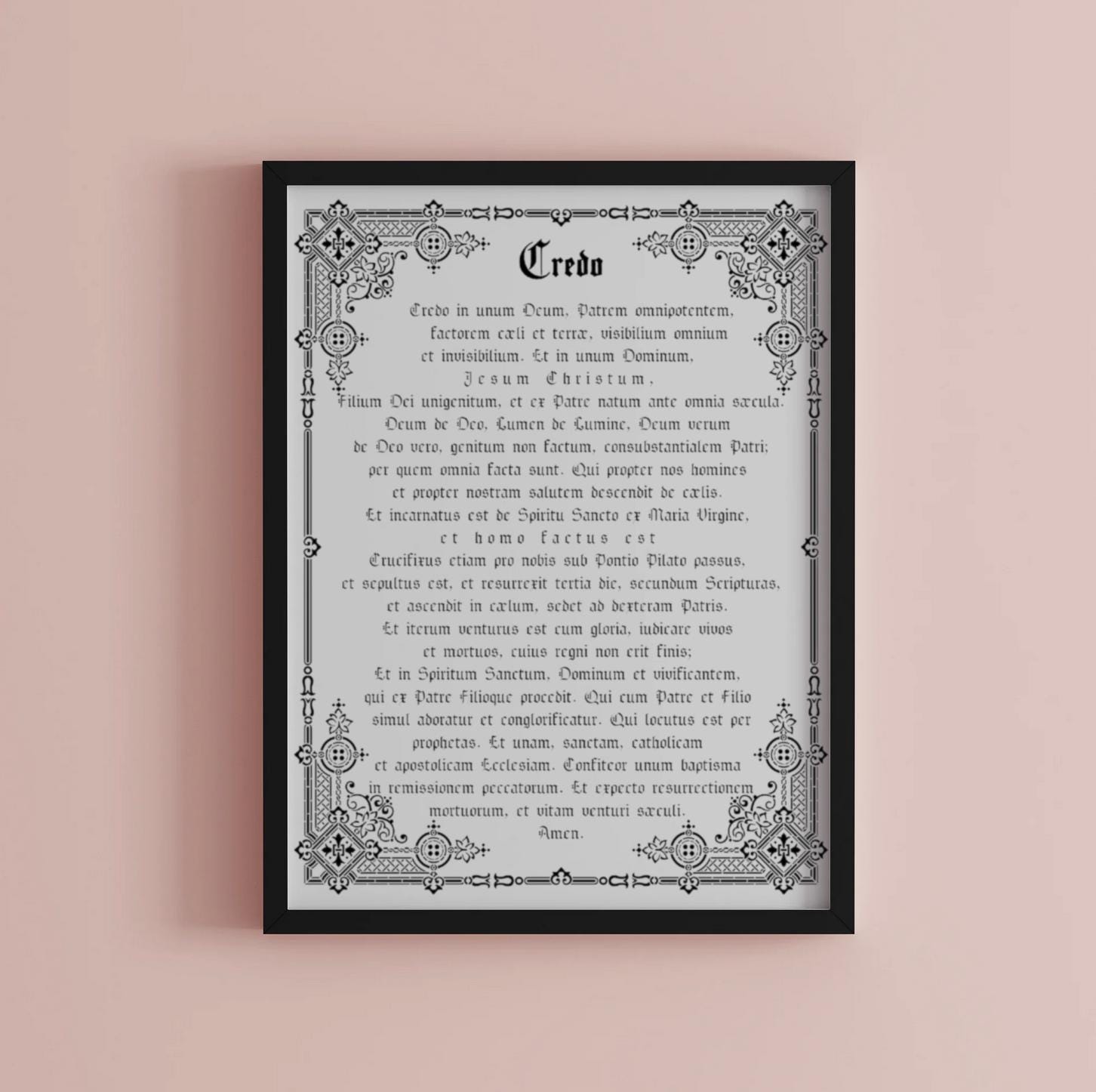 Credo Prayer Printable: Traditional Catholic Latin Mass Art (digital ...