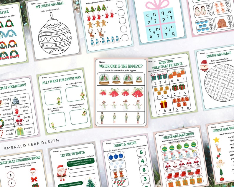 Christmas Kids Activity Pages | Printable Christmas Party Activities ...