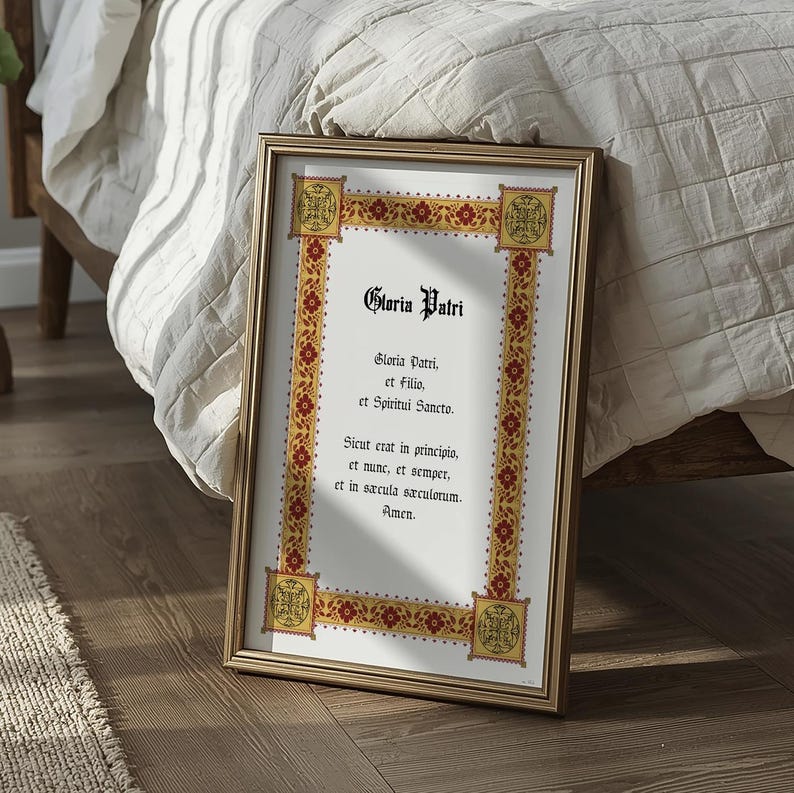 Gloria Patri Latin Printable Prayer | Traditional Catholic Wall Art ...