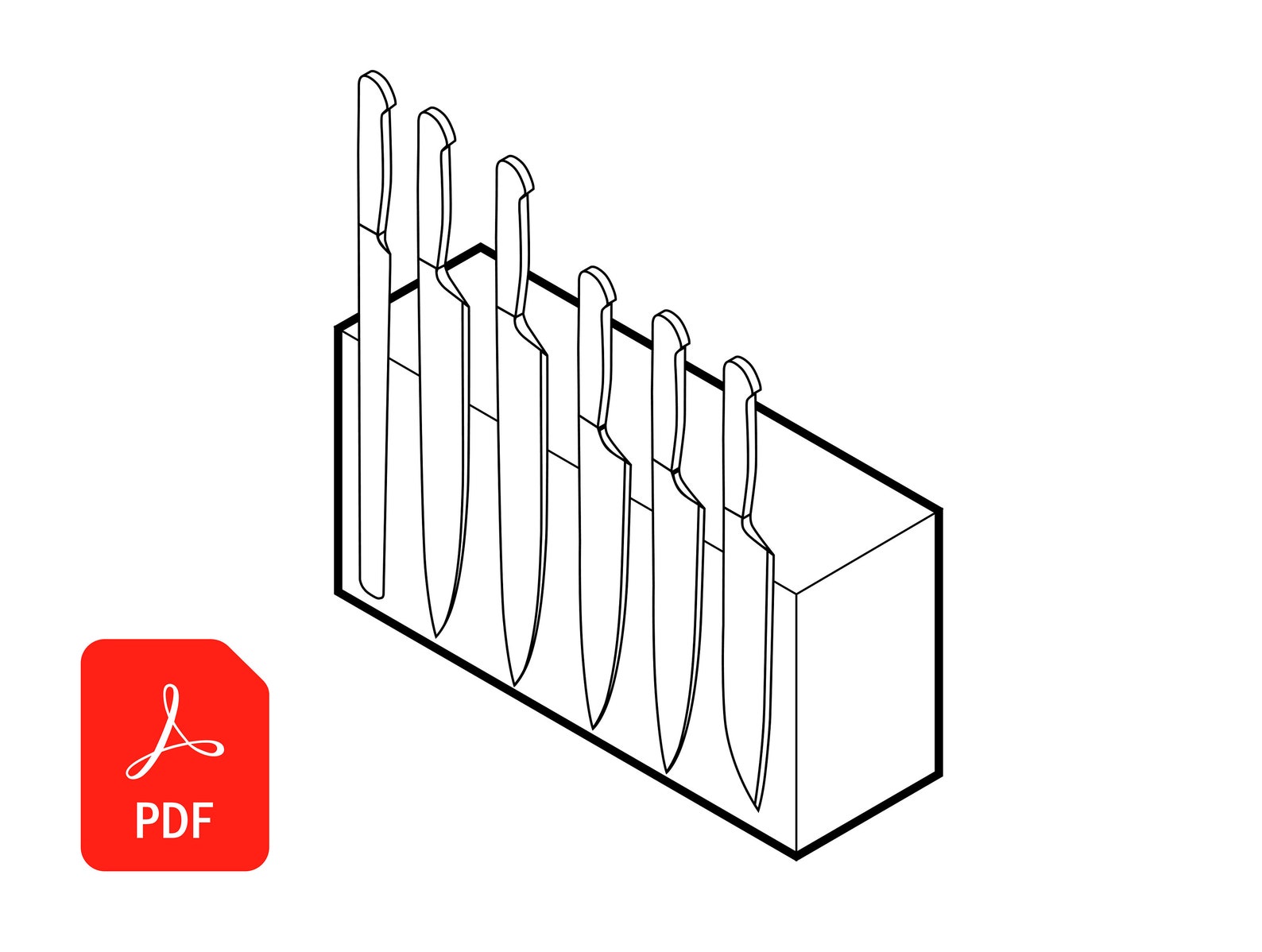 ARTES, Magnetic Knife Block, Medium - Digital Download, PDF Plan, DIY ...