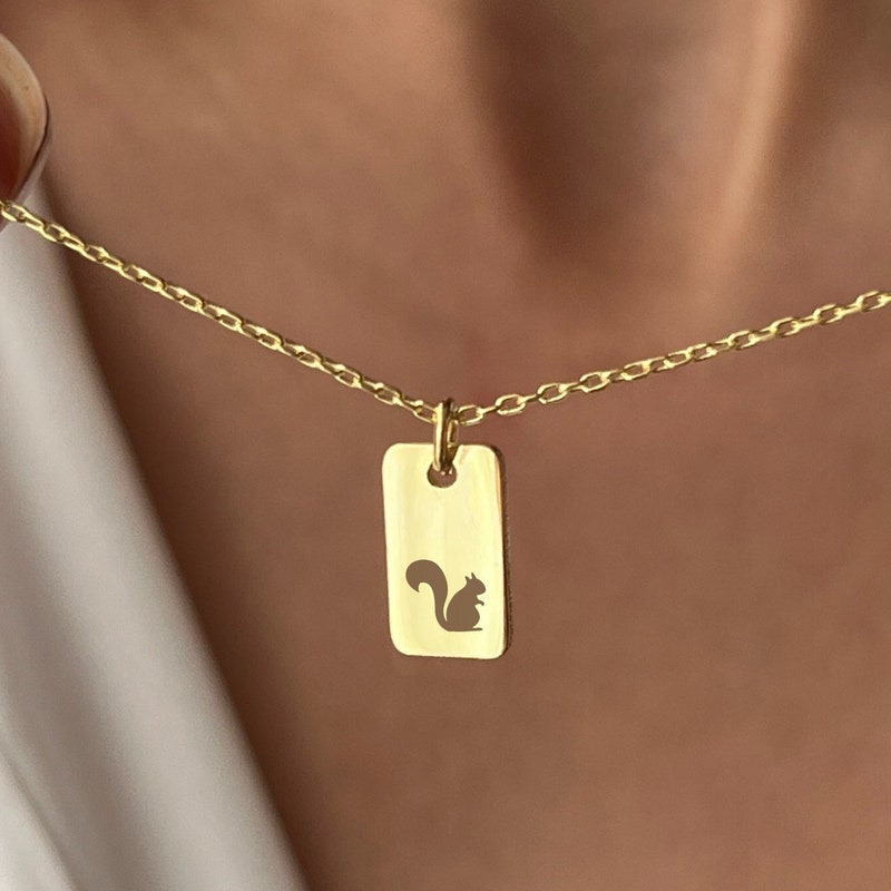 Squirrel Necklace - Etsy
