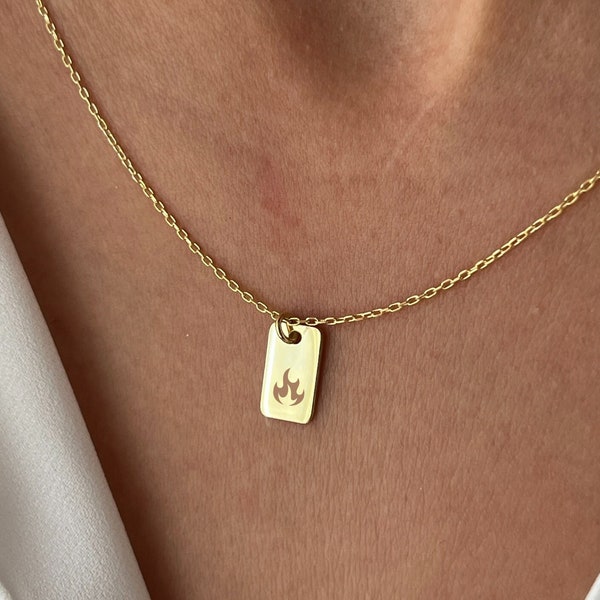 Flame Pendant - Etsy