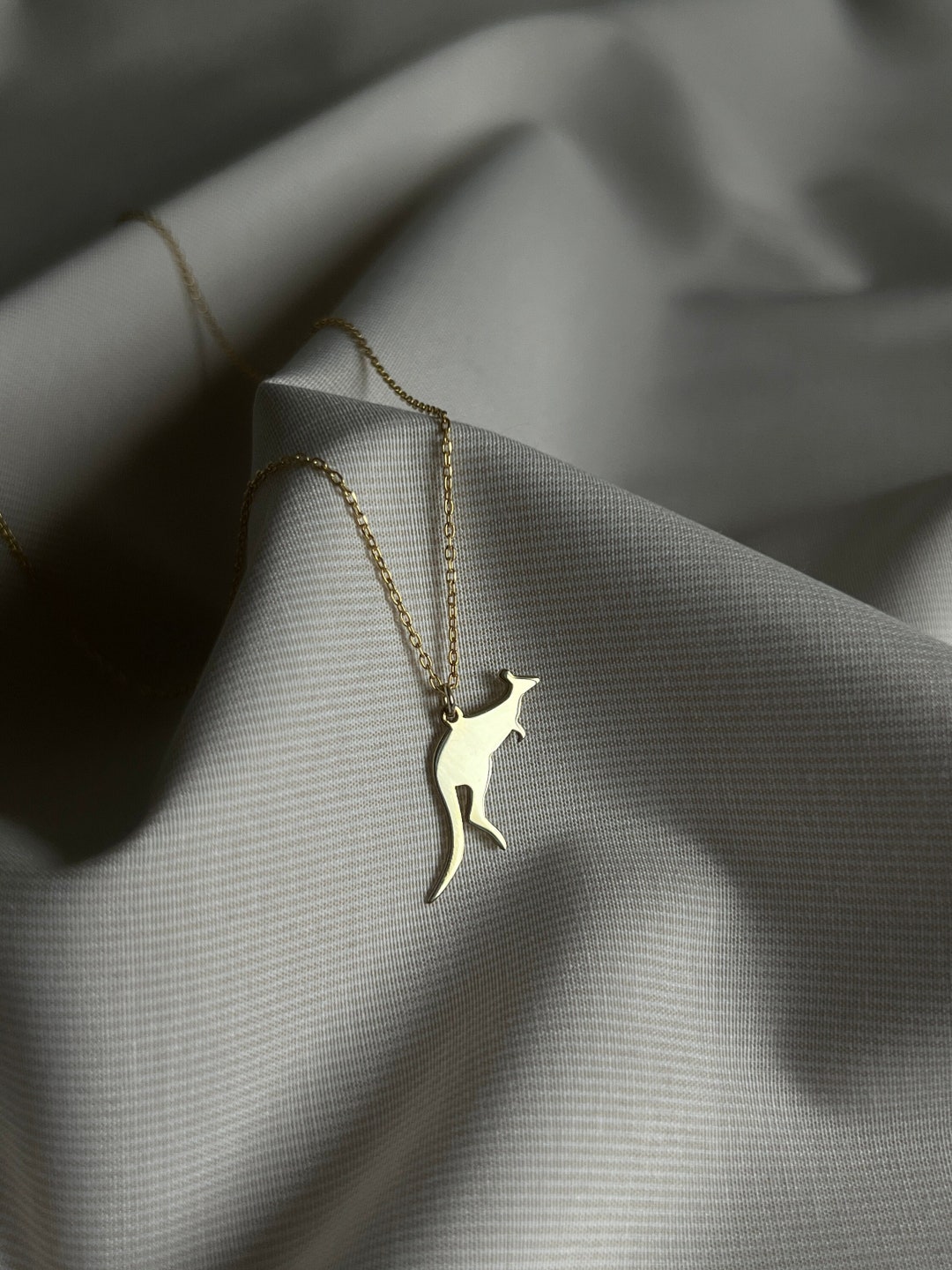 Sterling Silver Kangaroo Necklace: 14K Gold Plated Aussie Jewelry - Etsy