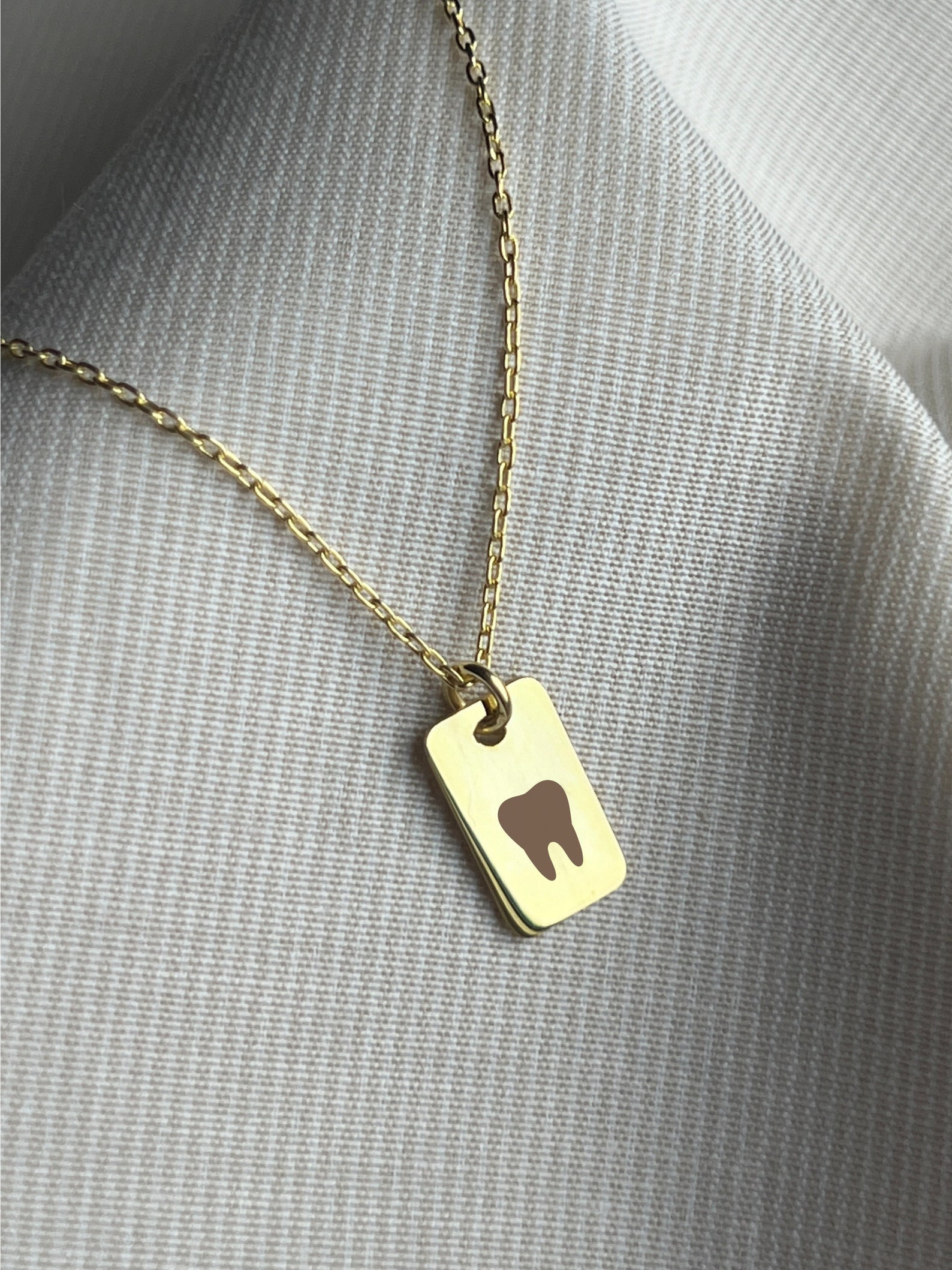 Sterling Silver Tooth Necklace: Dentist Gift, Dental Charm - Etsy