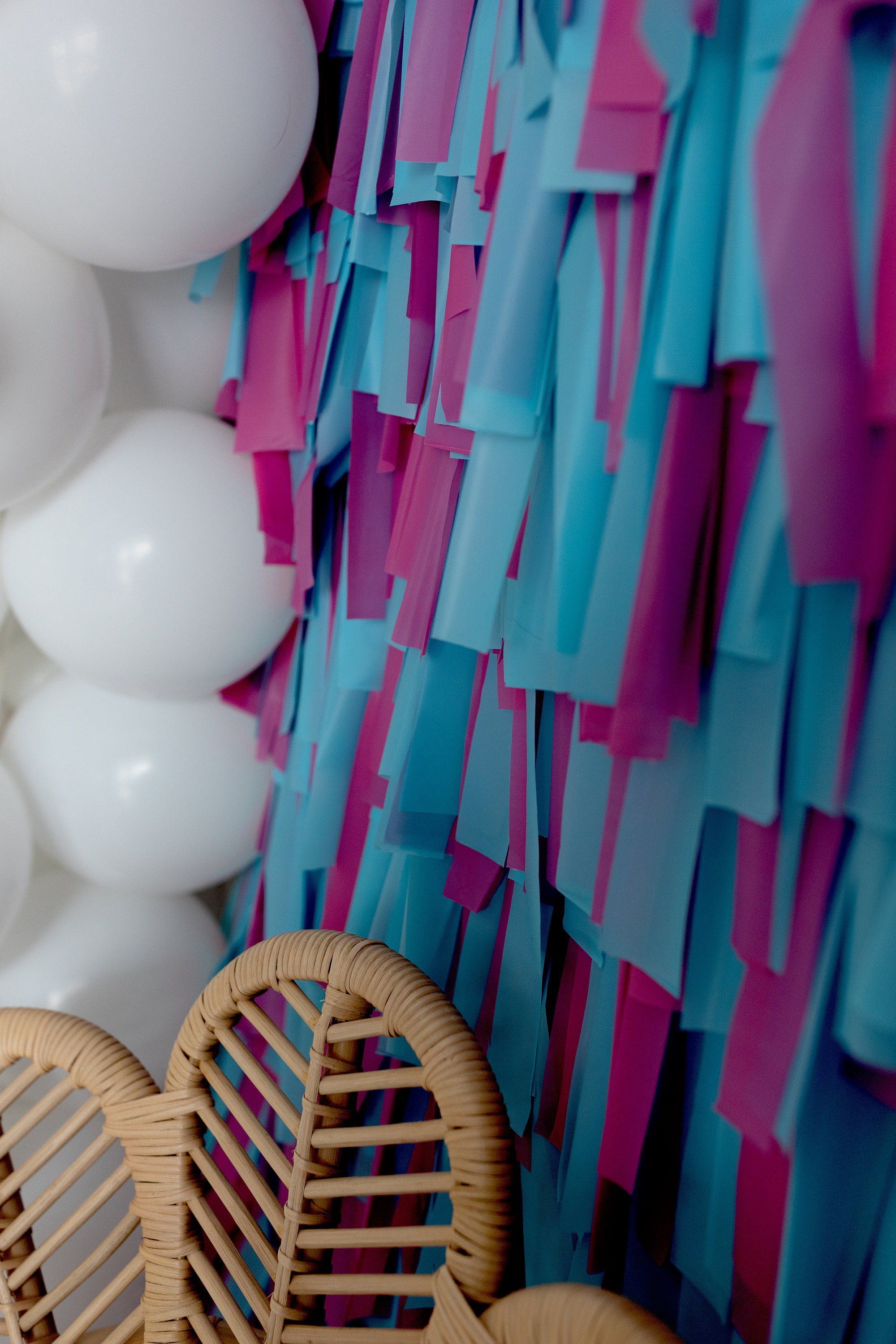 Pink and Blue Custom Streamer Fringe Backdrops Perfect for Birthday ...