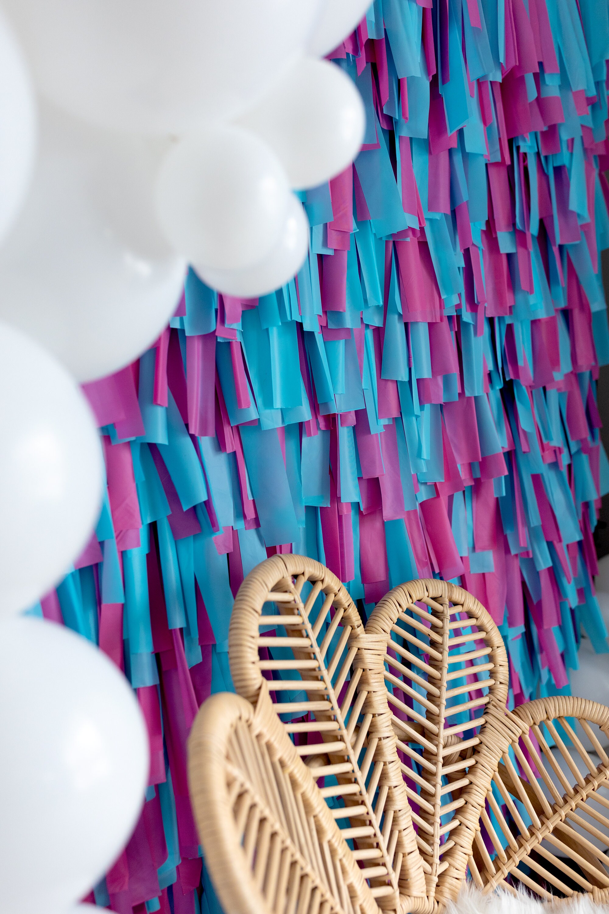 Pink and Blue Custom Streamer Fringe Backdrops Perfect for Birthday ...