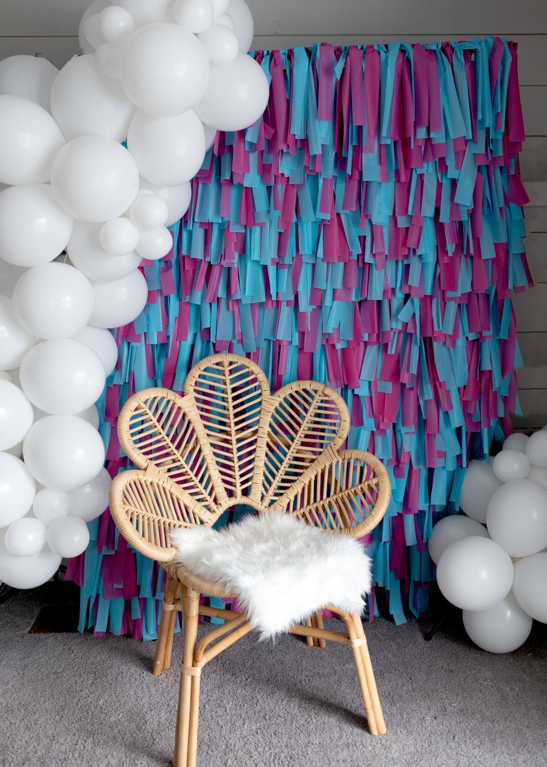 Pink and Blue Custom Streamer Fringe Backdrops Perfect for Birthday ...