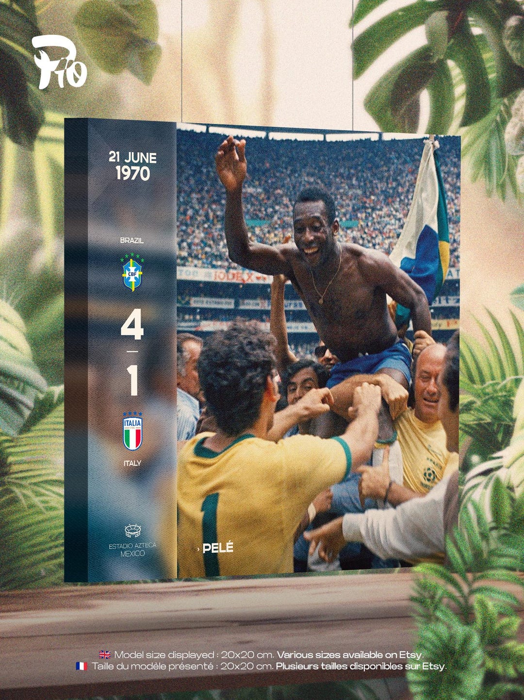Pelé • Brazil Vs Italy (1970) • Football Canvas • Gift Idea - Etsy