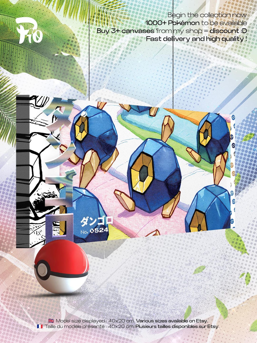 Roggenrola • Pokémon Canvas • Gift Idea - Etsy
