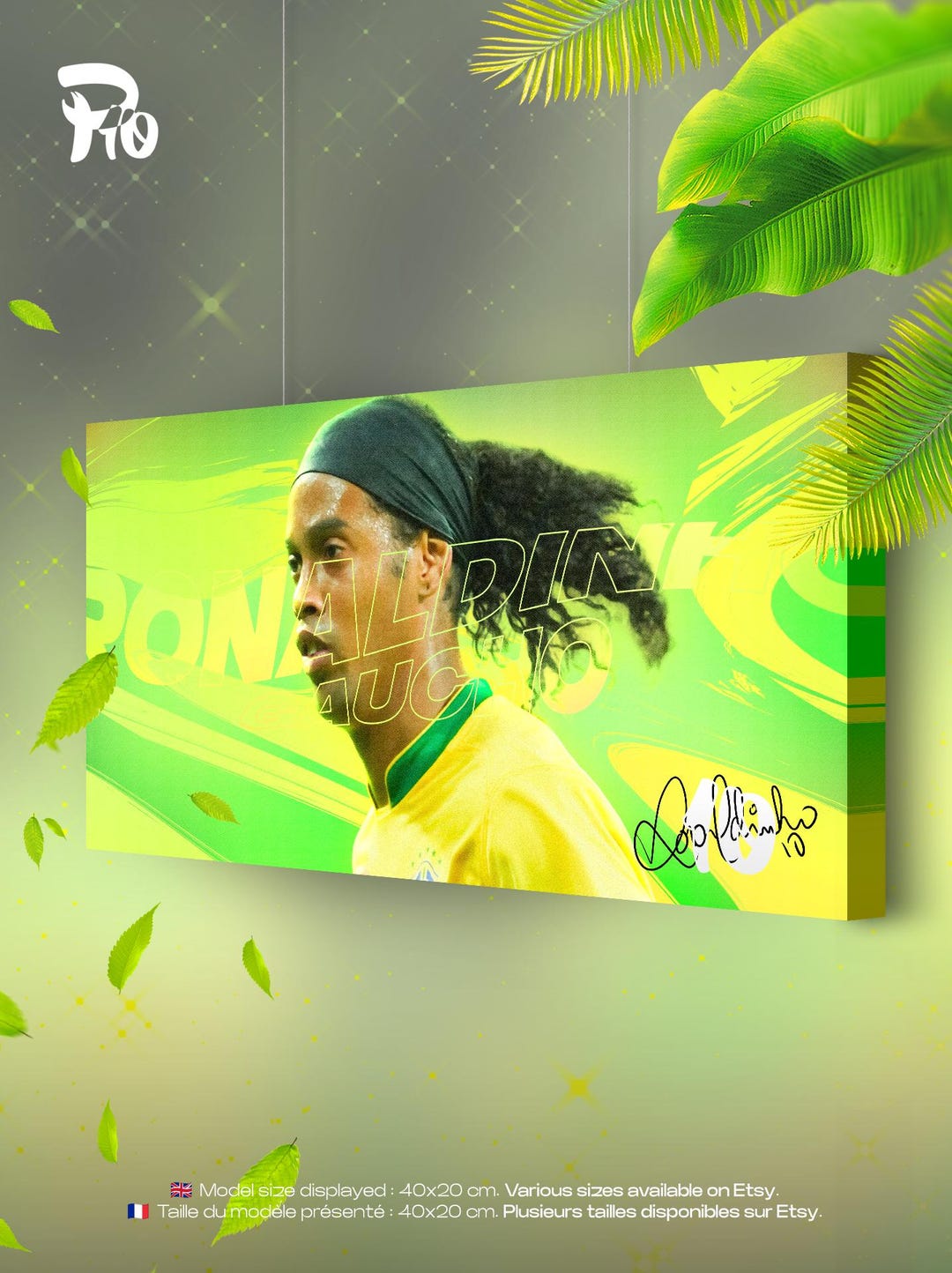 Ronaldinho • Football Canvas • Gift Idea - Etsy