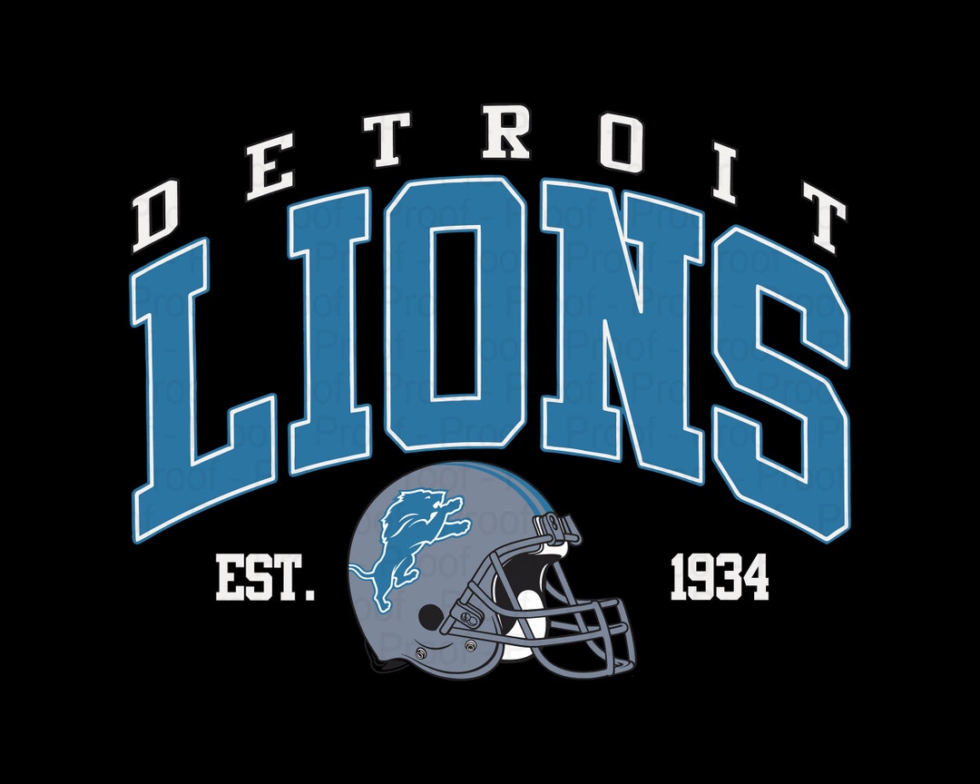Detroit Football Lions PNG and Color SVG Digital Download - Etsy Canada