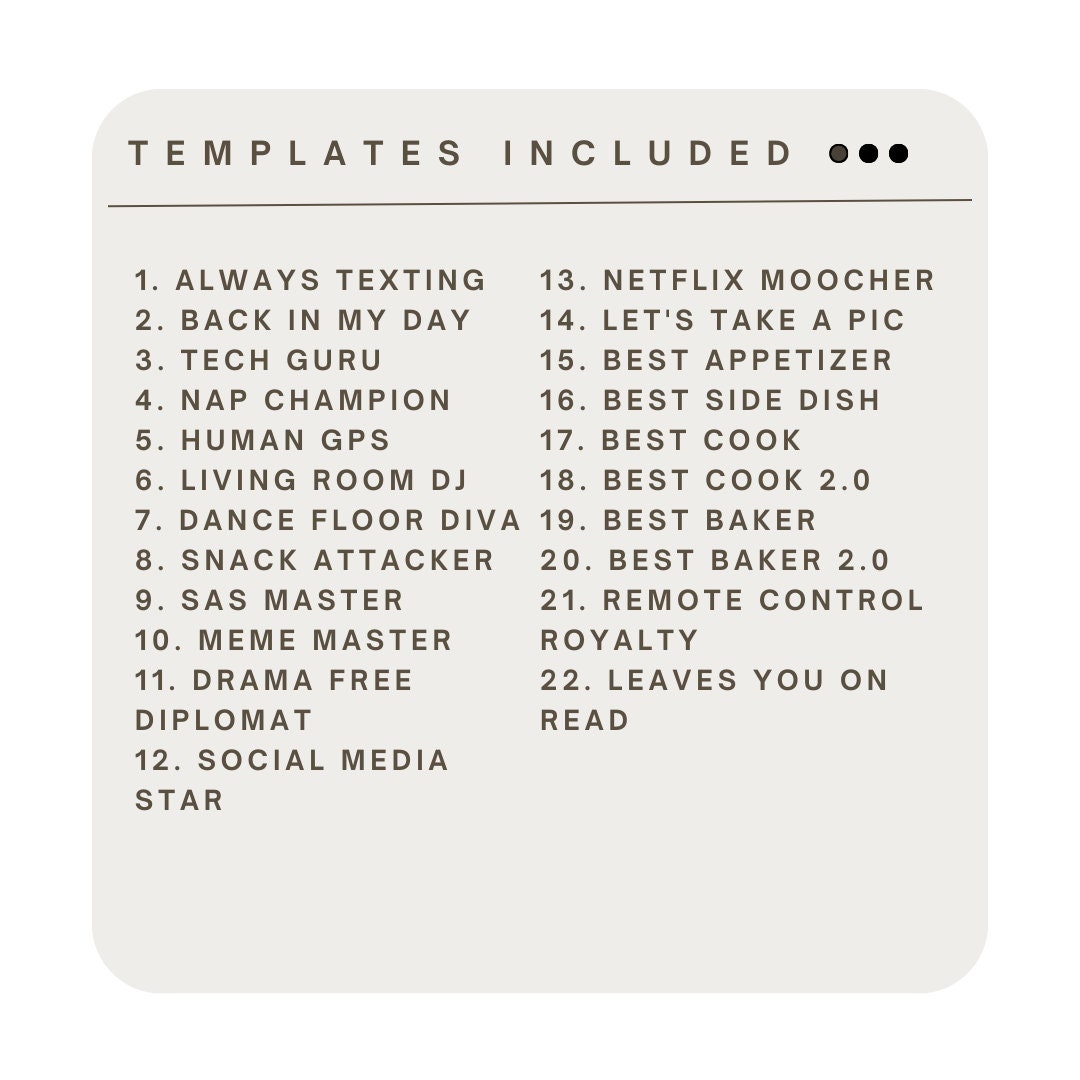 Family Games Printable Christmas Certificates Hilarious Holiday Awards ...