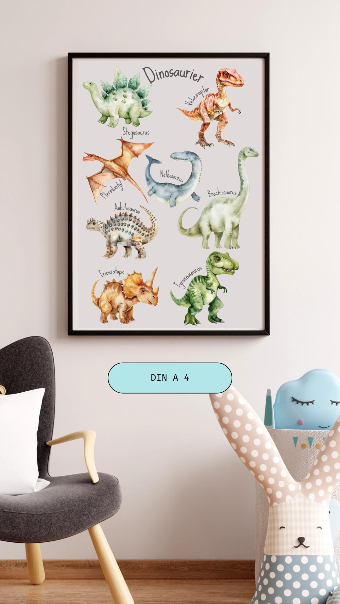 Dinosaur Poster, Dinosaur, Boys' Room Decor, Children's Room Decor ...