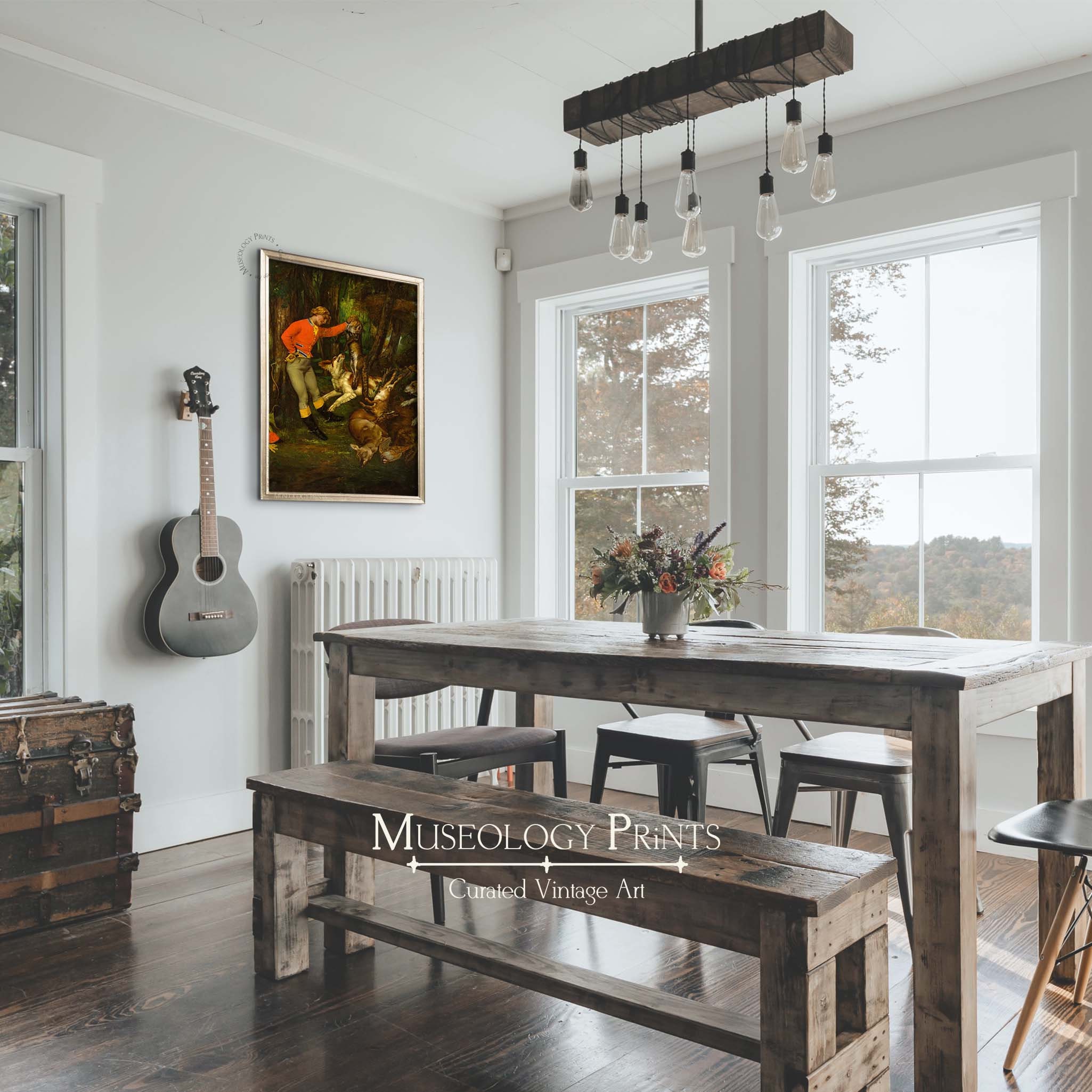 Wildlife Hunting Dogs Portrait Oil Painting Gentleman Hunter Portrait ...