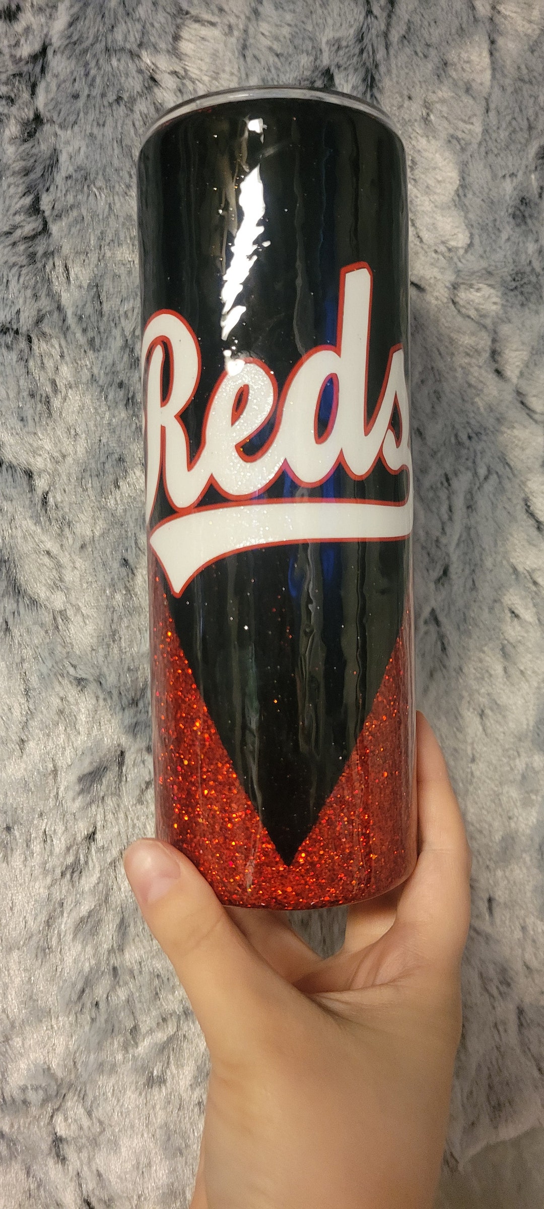 Cincinnati Reds Inspired Glitter Tumbler - Etsy