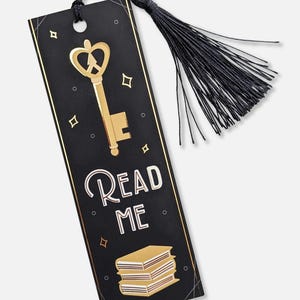 Read Me Bookmark | Alice in Wonderland Themed Bookmark | Gold Foil ...
