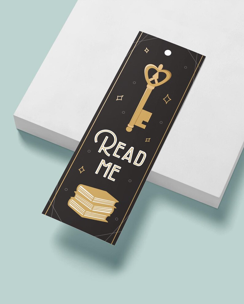 Read Me Bookmark | Alice in Wonderland Themed Bookmark | Gold Foil ...