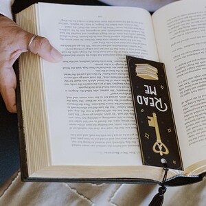 Read Me Bookmark | Alice in Wonderland Themed Bookmark | Gold Foil ...