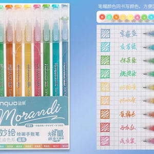 Morandi Languo 9 Color Gel Pen Set 0.5mm - Etsy