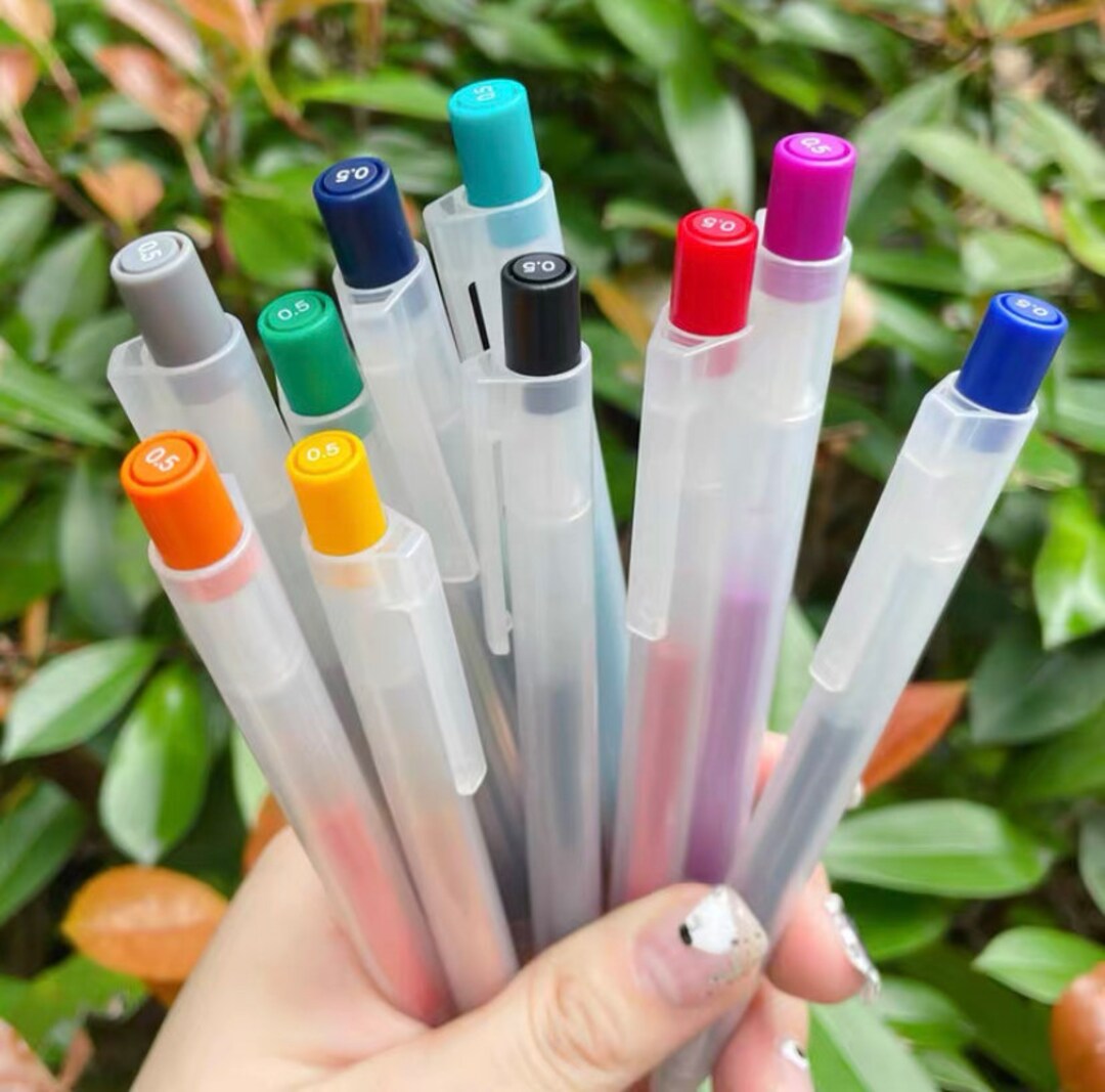 Muji 0.5mm Retractable Gel Pens - Etsy