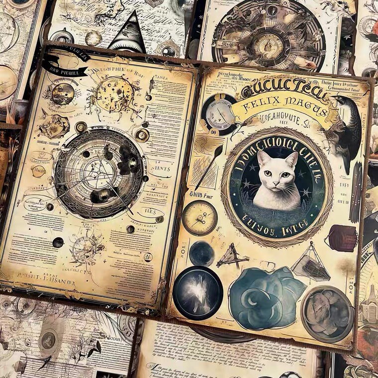 Junk Journal Kit, Ephemera Kit, Gothic, Mystic and Occult Scrapbook ...