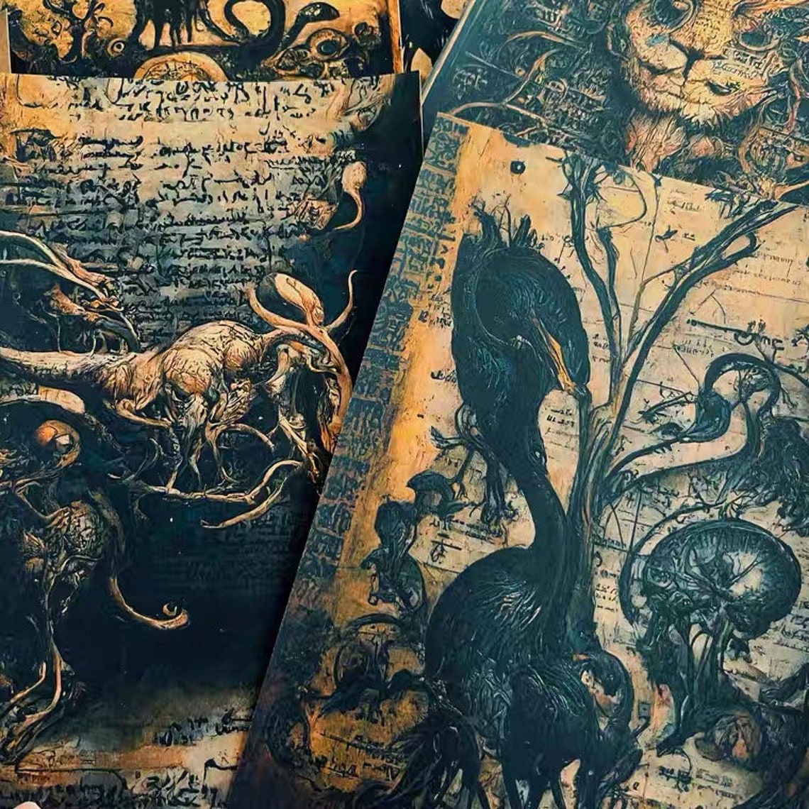 Junk Journal Kit, Ephemera Kit, Gothic, Mystic and Occult Scrapbook ...