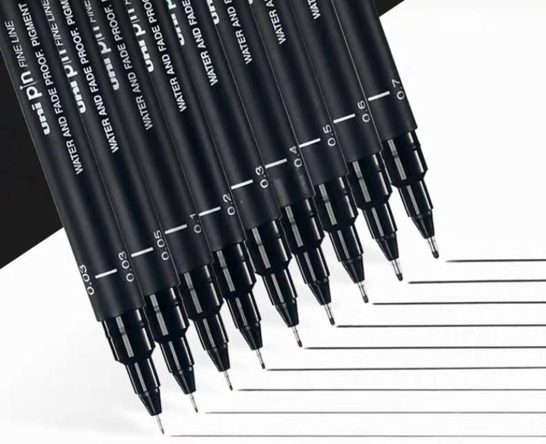 3pcs Uni Pin Fine Line Drawing Pen Water and Fade Proof - Etsy