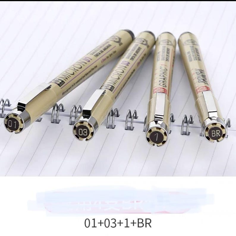 Sakura, Pigma Micron Pen , Drawing Fine Lines, Black Ink, 4-5 Pen Set ...
