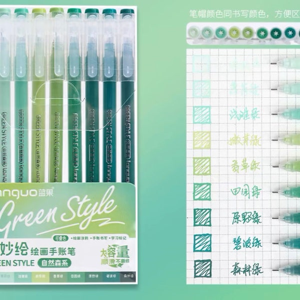 Green Pens - Etsy UK