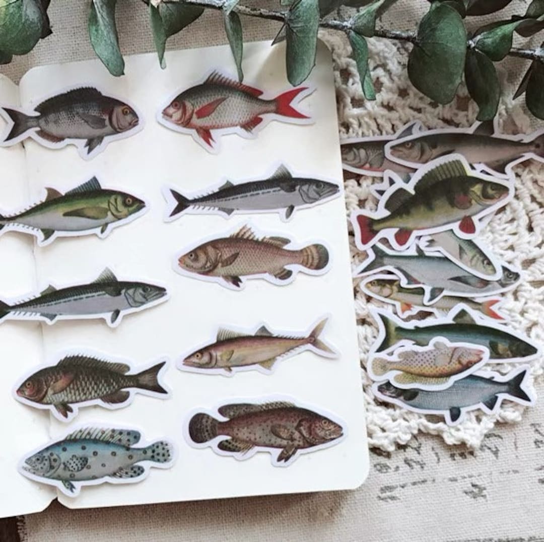 Junk Journal Kit, Ephemera Kit, Gothic, Fish Litmus Paper Stickers - Etsy