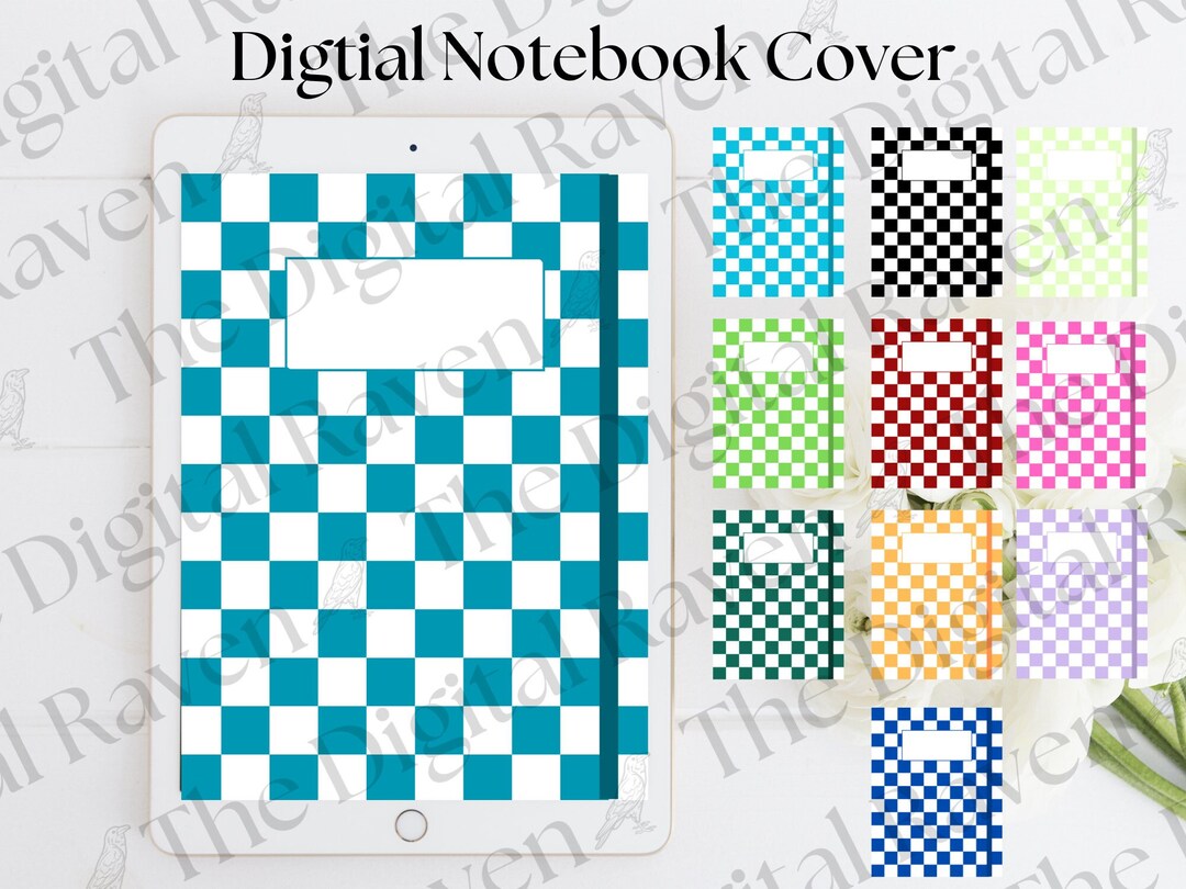 Checkered Good Notes Digital Notebook Cover Bundle - Etsy