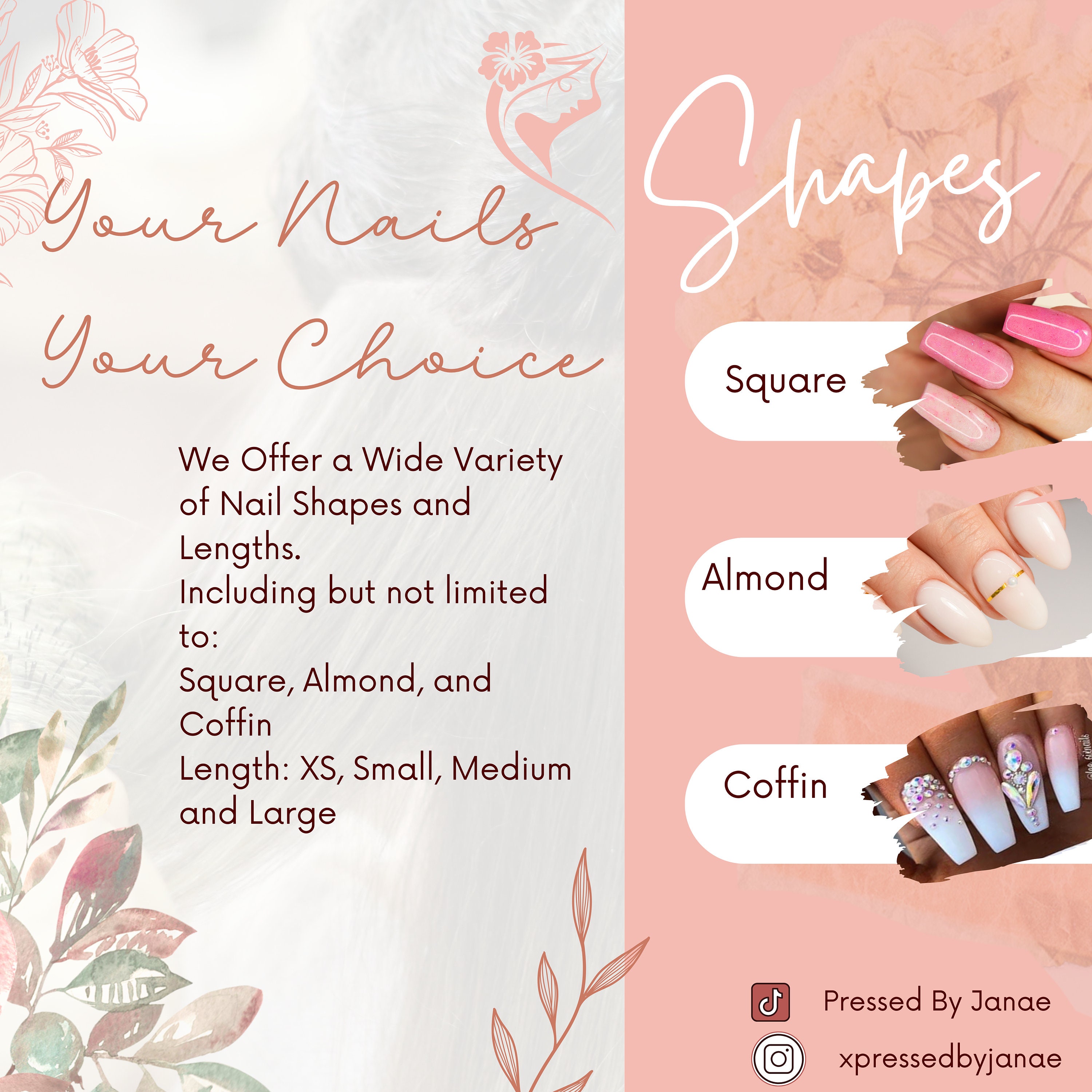 Nail Sizing Kit, Custom Made Nails, Handmade Press on Sizing Kit ...