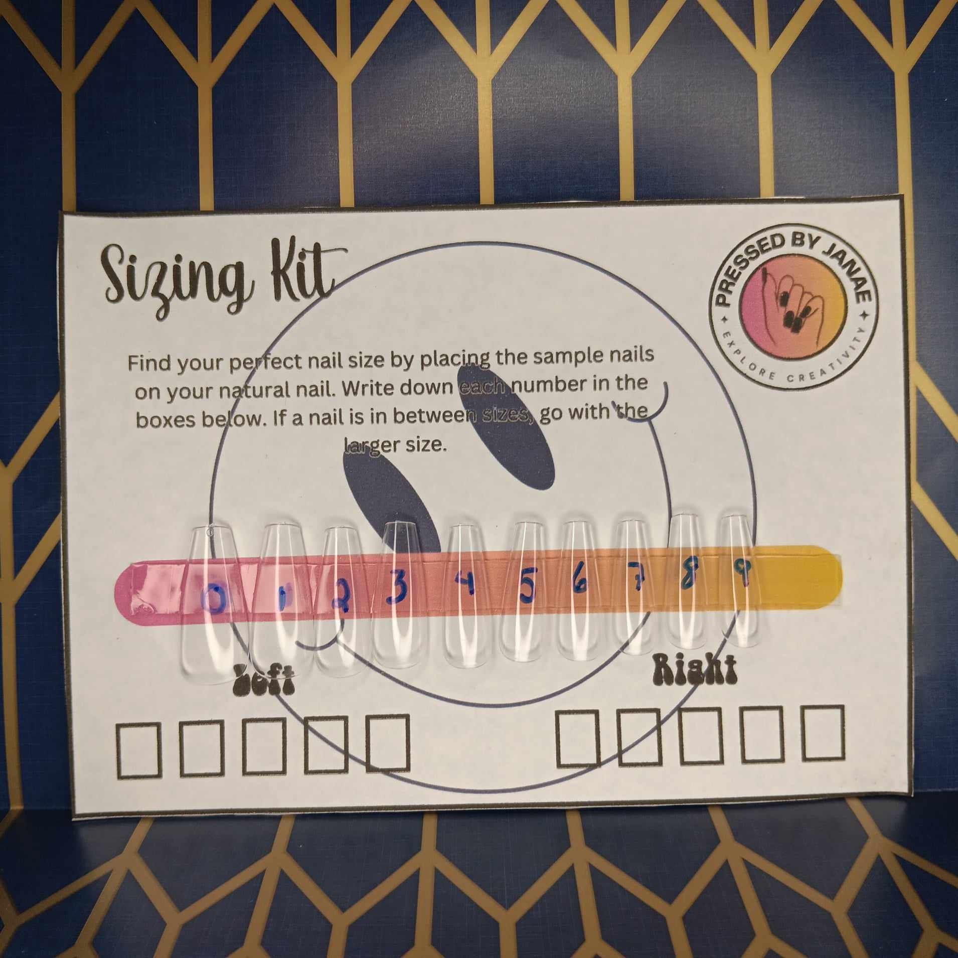 Nail Sizing Kit, Custom Made Nails, Handmade Press on Sizing Kit ...