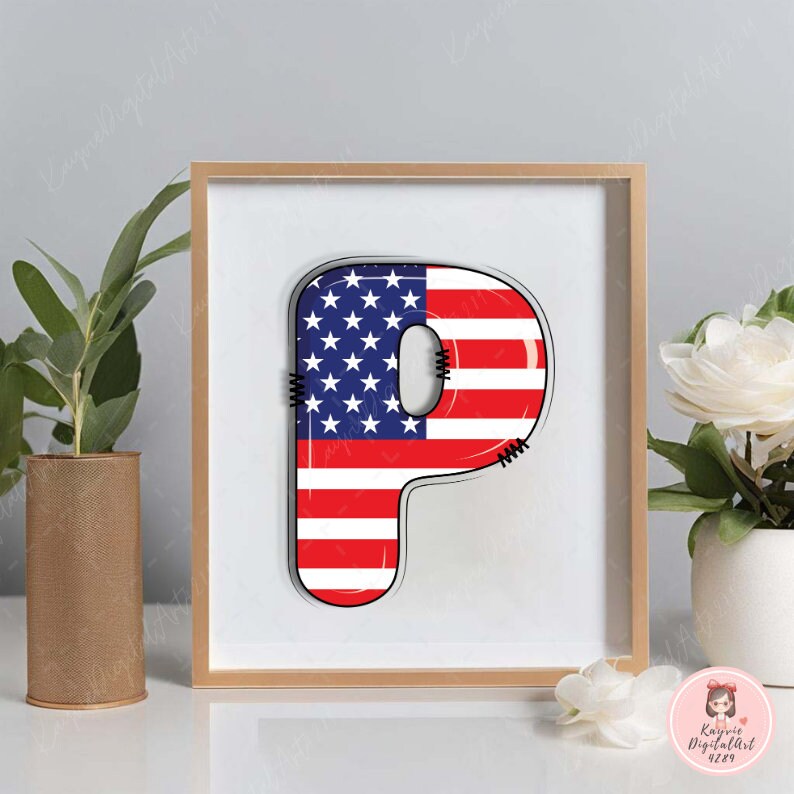 USA Flag Alphabet Doodle Letters American Flag, Doodle Letters American ...