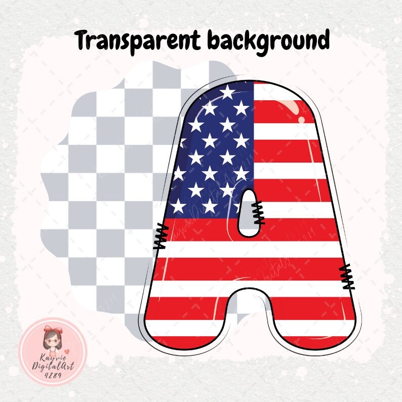 USA Flag Alphabet Doodle Letters American Flag, Doodle Letters American ...