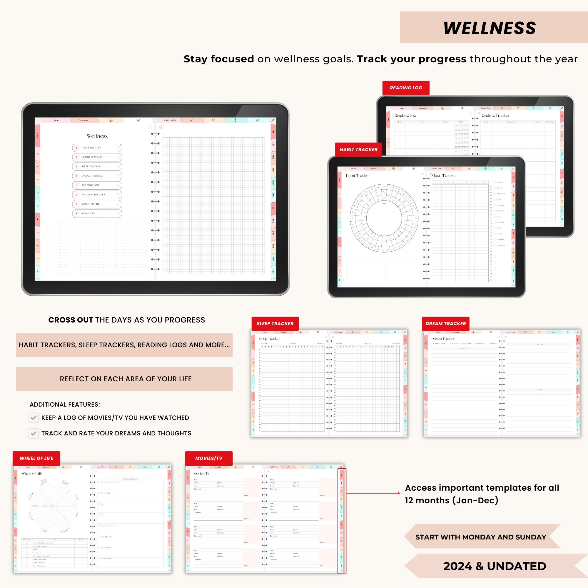 Ultimate All in One Digital Planner, 2024 Good Notes Planner ...
