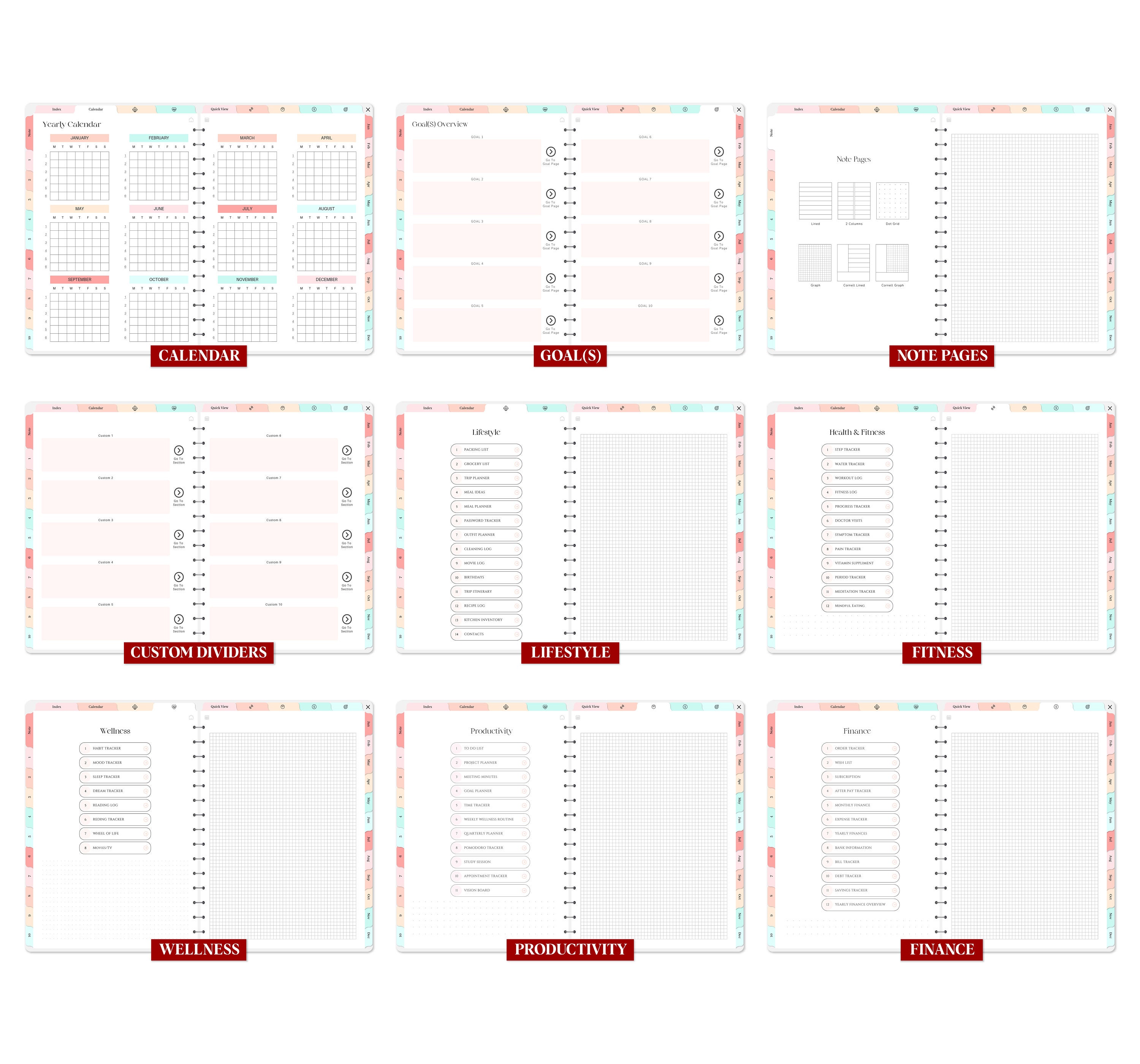Undated Digital Planner Goodnotes Planner Daily Weekly - Etsy