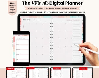 Ultimate All in One Digital Planner, 2024 Good Notes Planner ...