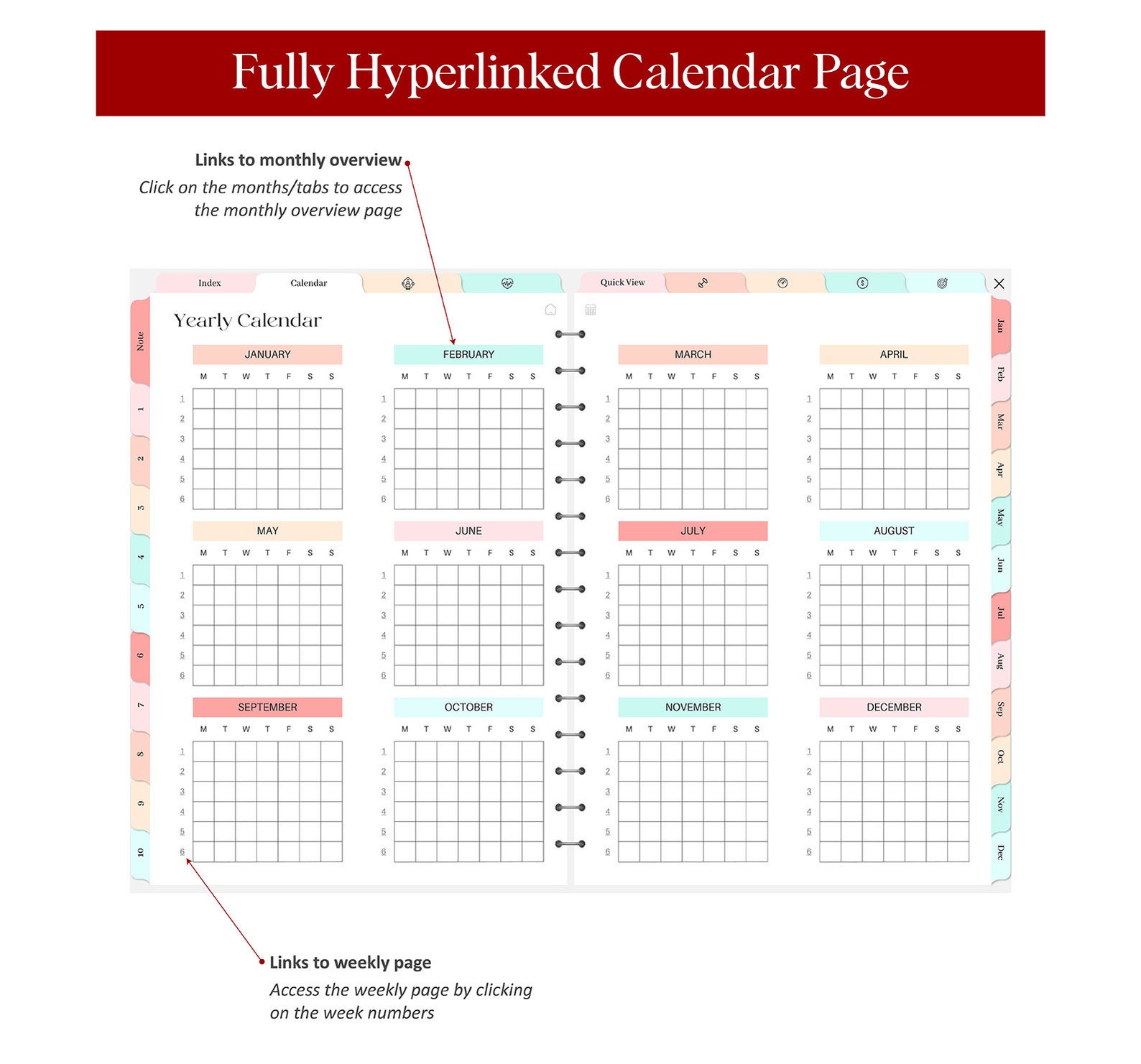 Good Notes Planner | 2024 iPad Digital Planner for Daily, Monthly ...