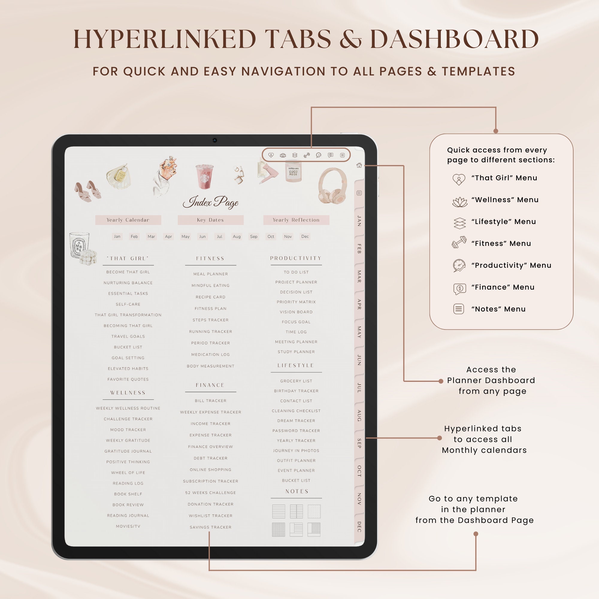 That Girl Self Care Planner, 2024 Digital Planner, 2024 Daily, Weekly ...
