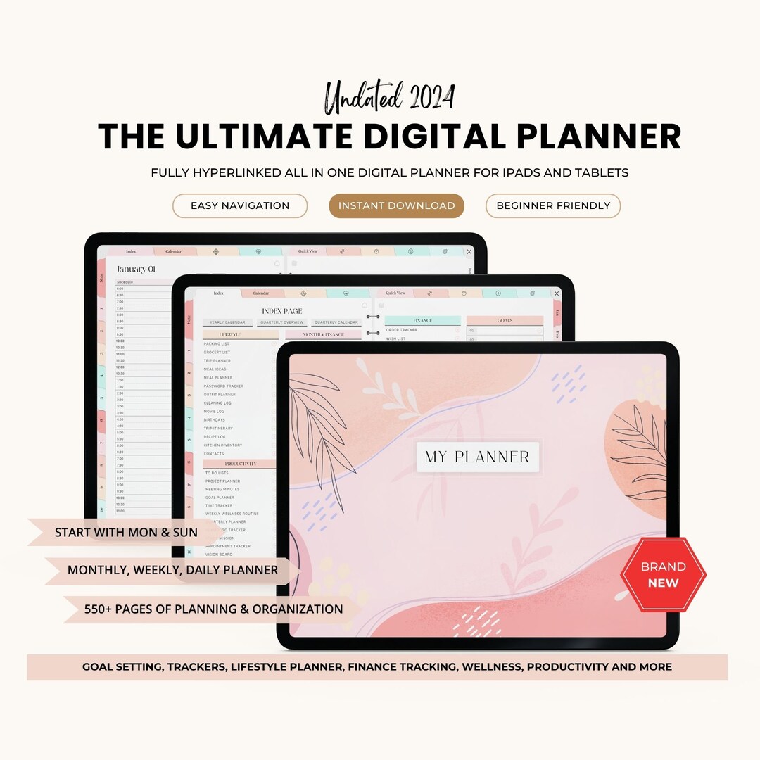 Ultimate All in One Digital Planner, 2024 Good Notes Planner ...