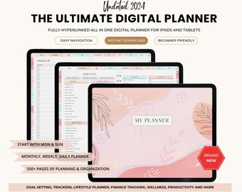 Ultimate All in One Digital Planner, 2024 Good Notes Planner ...