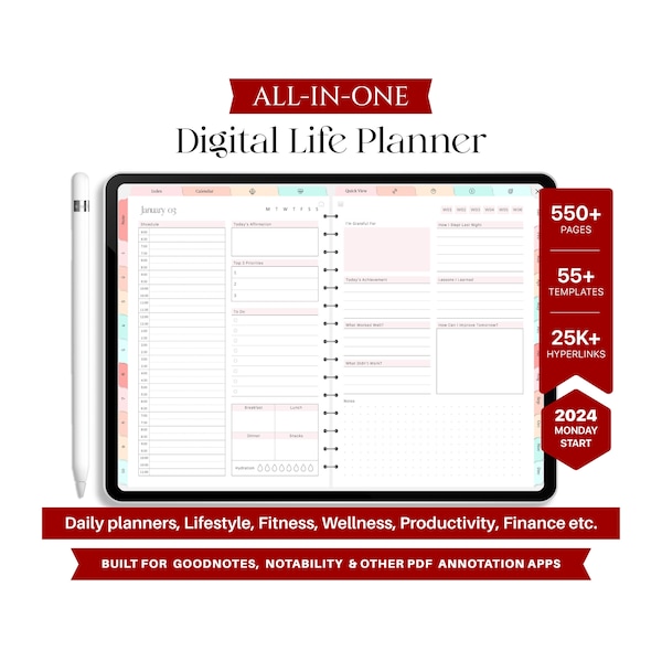 Digital Planner One Note - Etsy