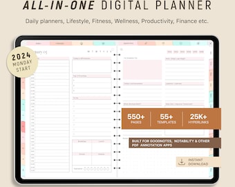 Ultimate All in One Digital Planner | 2024 Good Notes Planner ...
